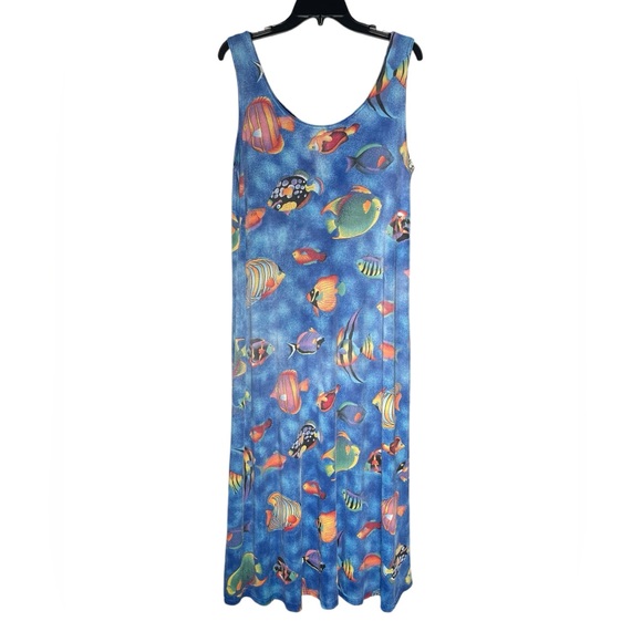 Jostar | Dresses | Vtg Jostar Dress All Over Fish Print Tropical ...
